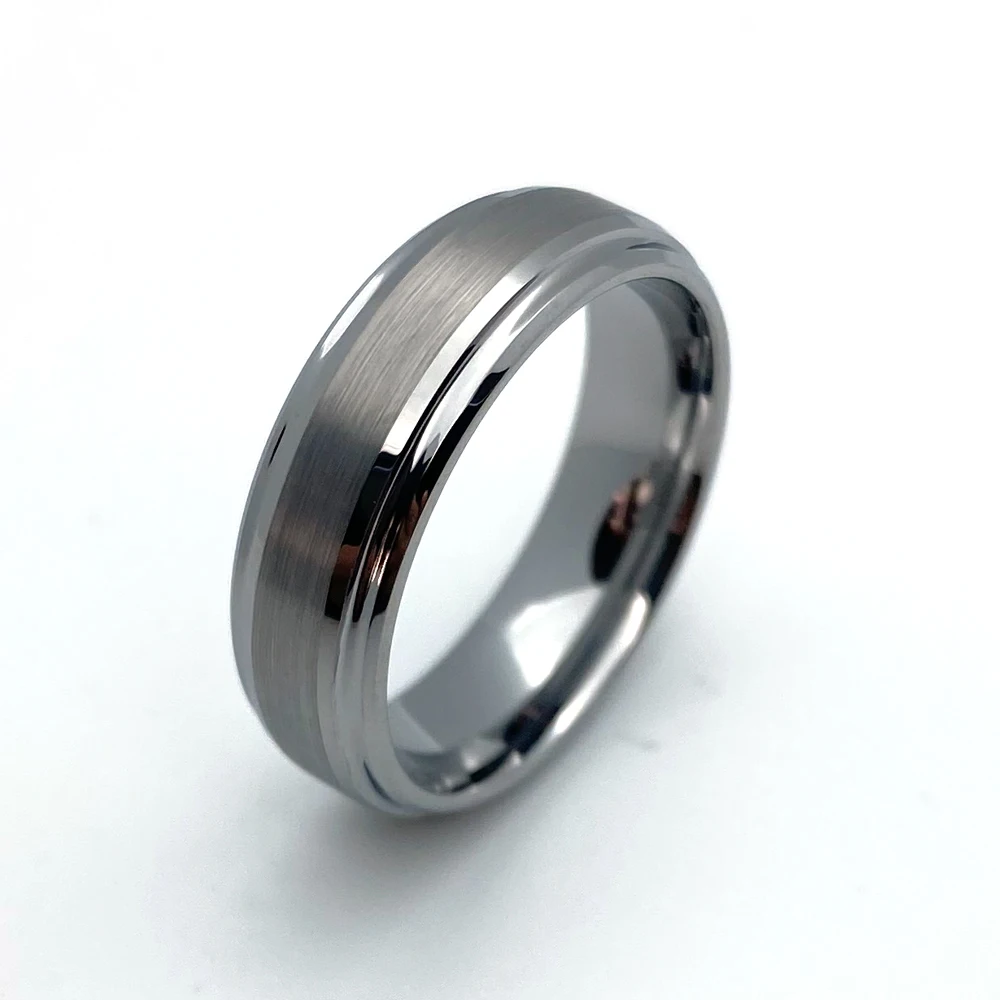 7mm-Beveled-Step-Edge-Scratch-Resistant-Men-Women-Tungsten-Carbide ...