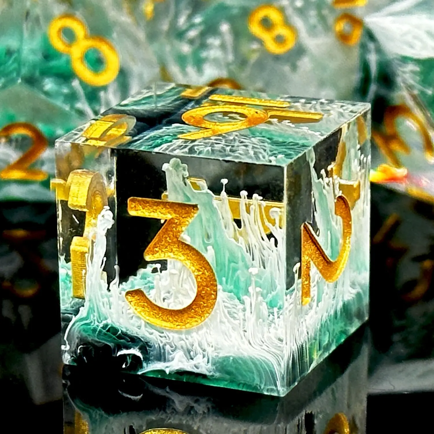 7pcs-Semi-Transparent-Handmade-Resin-Polyhedral-Dice-Set-for-DnD ...