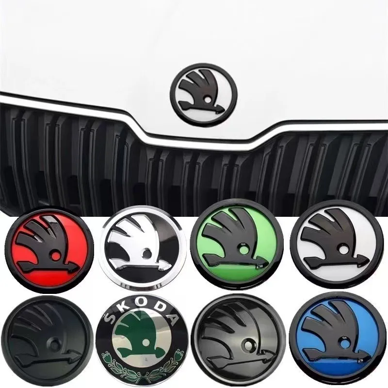 Car-Front-Hood-Badge-Rear-Trunk-Emblem-Replacement-Sticker-For-Skoda ...