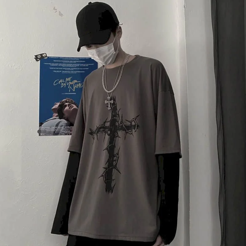 Y2K-Emo-Men-Summer-Oversized-T-Shirt-Korean-Harajuku-Tshirt-Streetwear ...