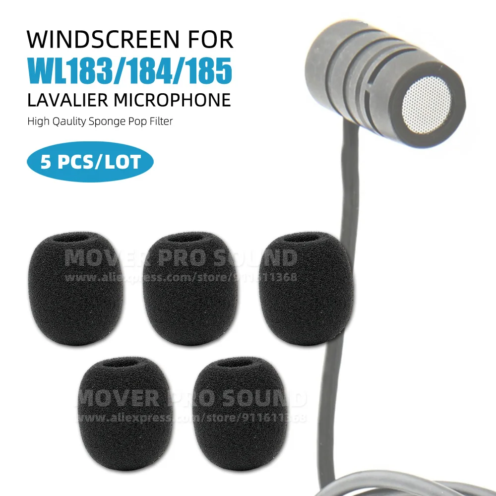 For-SHURE-WL183-WL184-WL185-WL-183-184-185-Lavalier-Microphone-Sponge ...