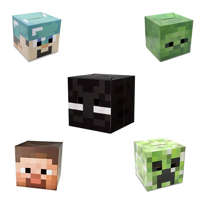 Anime-My-World-Steve-casco-de-papel-Zombie-Creeper-Enderman-m-scara ...