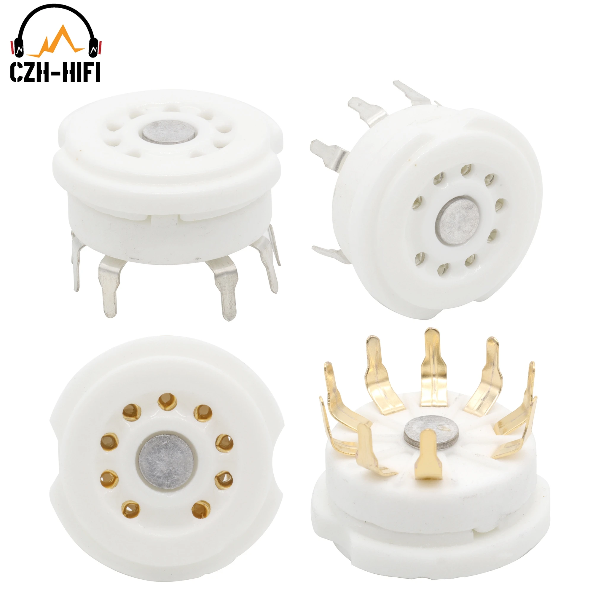 9Pin-B9A-Tube-Socket-PCB-Mount-Ceramic-Valve-Socket-For-12AX7-12AU7 ...