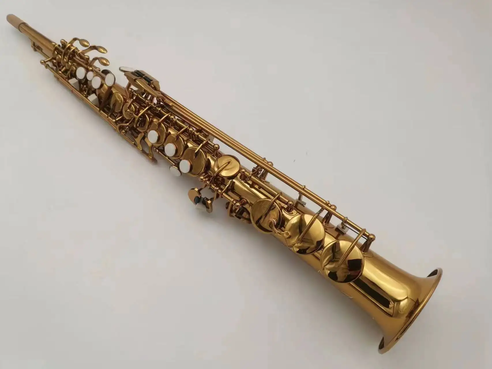 Brass-Straight-Soprano-Bb-Flat-Sax-Saxophone-Woodwind-Instrument ...