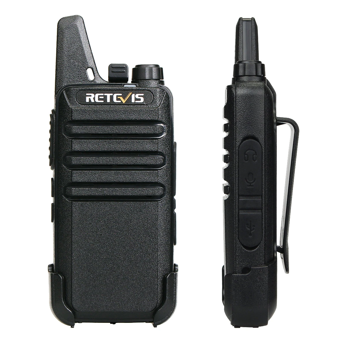 Retevis 2 Pcs Mini Walkie Talkie Pmr 446 Portable Two-way Radio Ht Ptt ...