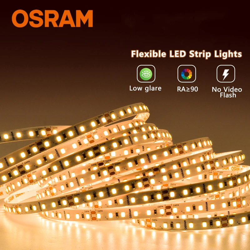 OSRAM LED Strip Lights 24V 8W 10W 3000K 4000K Neutral White 120 LEDs ...