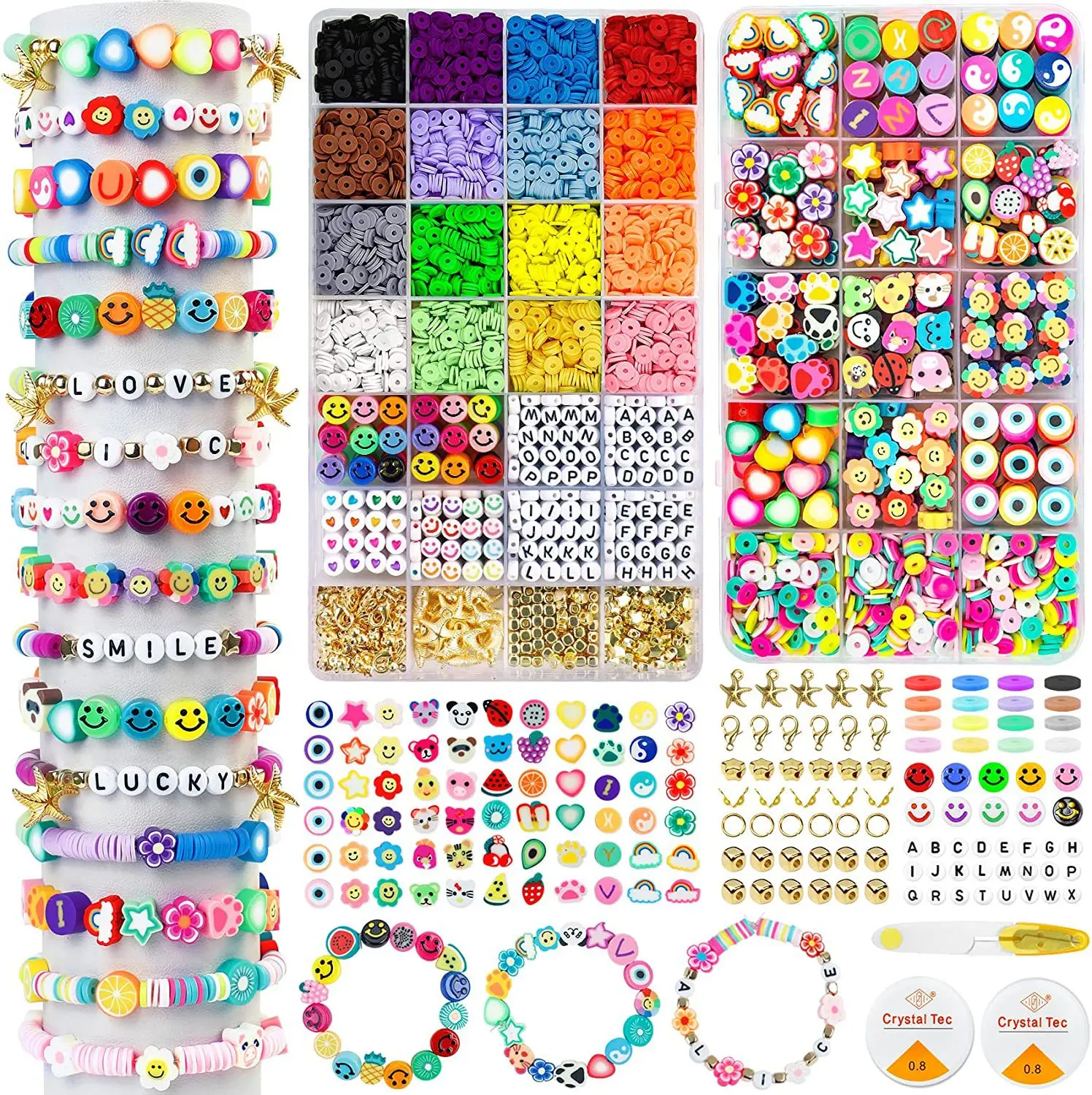 6MM-Polymer-Clay-Beads-Set-Fashion-Clay-Flat-Chips-For-Bracelet-Making ...