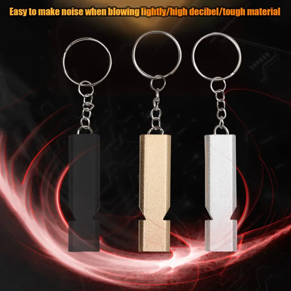 Aluminum-Alloy-Referee-Whistle-with-Lanyard-Carabiner-Loud-Sound ...