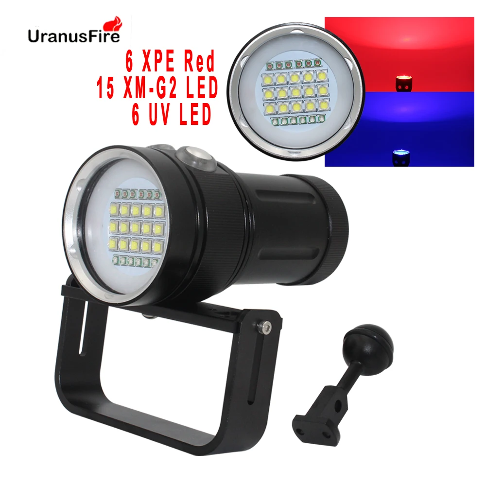LED-Diving-Flashlight-G2-XPE-UV-Ultraviolet-LED-Photography-Video-light ...