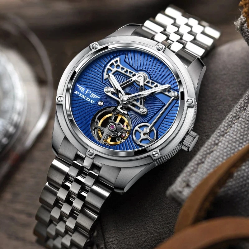 Relogios Masculinos 2023 Pindu Design Mens Watchessapphire Glass Top ...