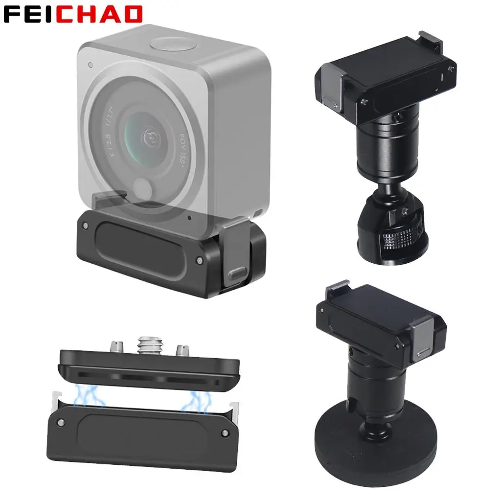 Magnetic Base Adapter Foldable 1/4 Tripod Bracket Charging Power Mount ...