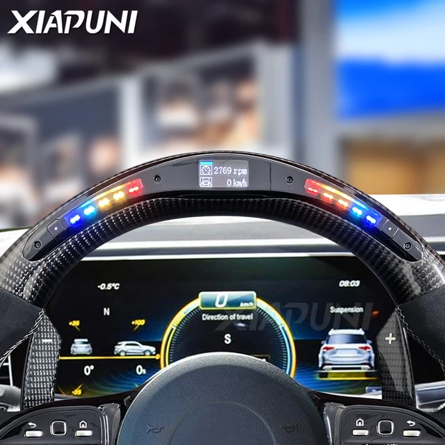 Volant LED en fibre de carbone pour Benz Mercedes AMG ABCE GLS GLA S ...