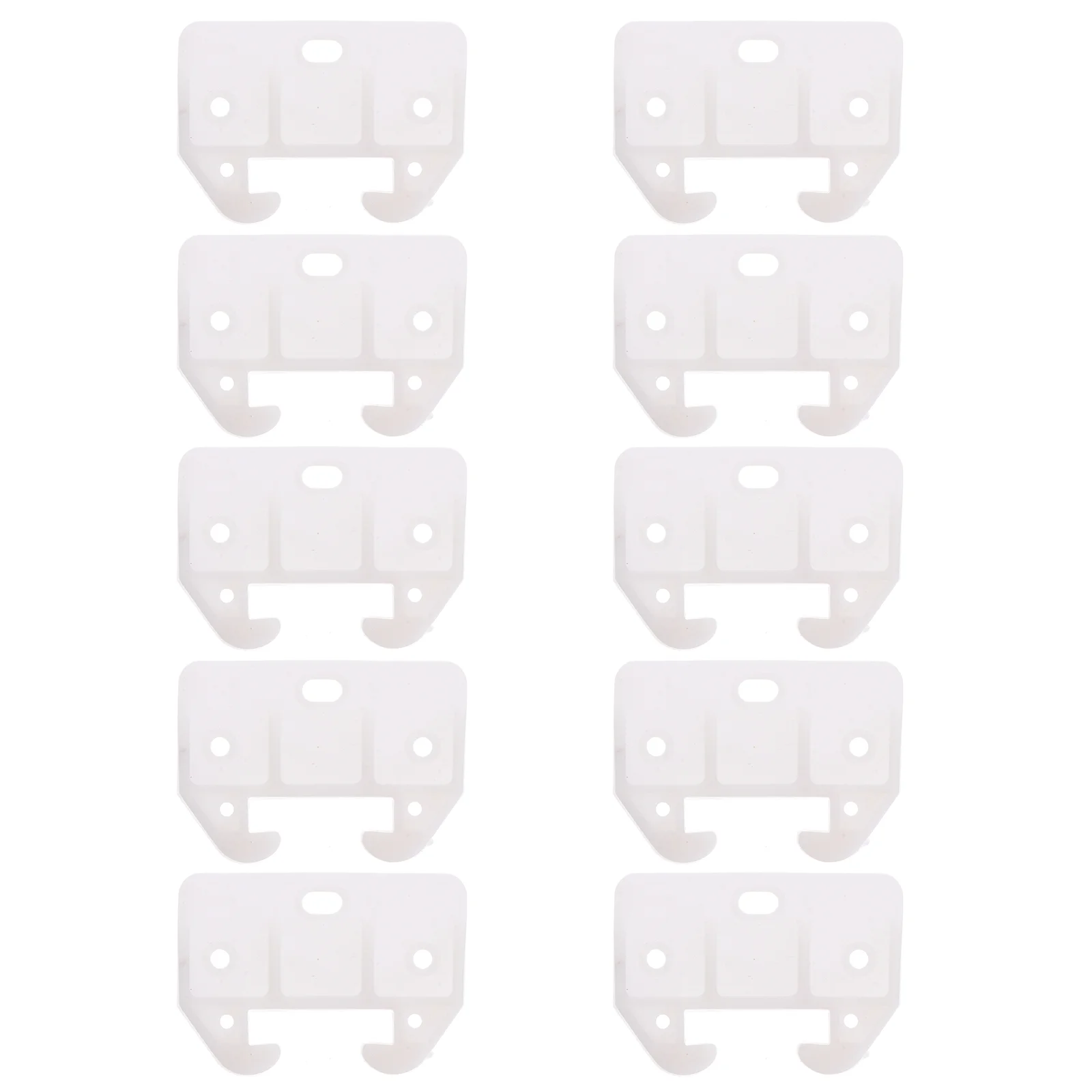 10-Pcs-Drawer-Rail-Parts-Furniture-Latches-White-Guides-Slides-for ...