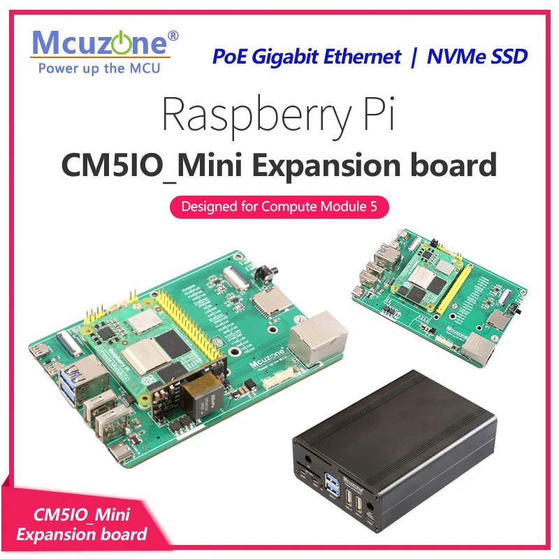 Raspberry Pi CM5IO_SSD-PoE board,NVMe SSD,5V4.5A POE Ethernet.Scalable ...