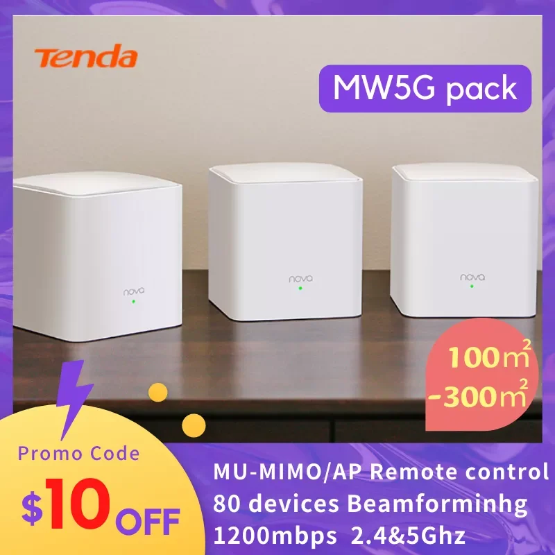 Tenda-Mesh-WiFi-Router-AC1200-2-4-5Ghz-MW5G-1200mbps-Nova-Mesh-Router ...