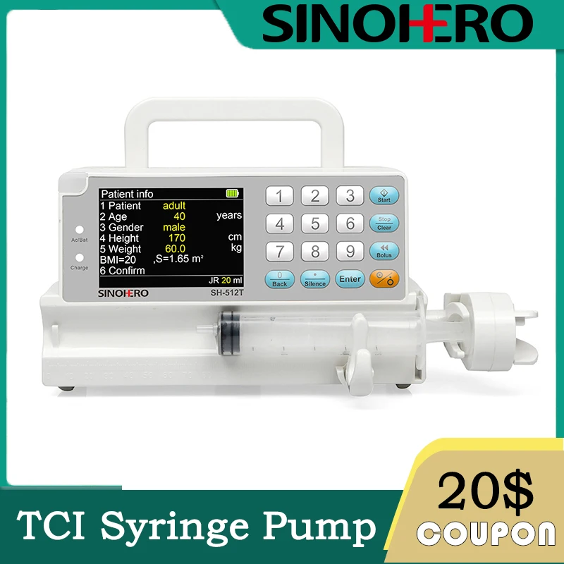 Sinohero SH 512T TCI Syringe Pump Doctor Hospital Target controlled ...