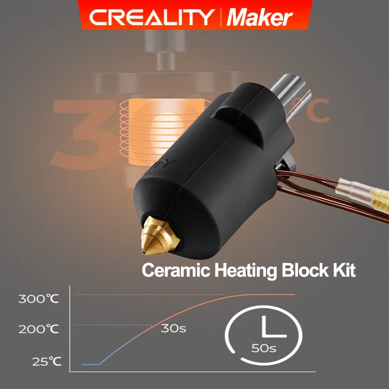 Creality K1 Ceramic Heating Block Kit Premium Material 300°C High Tem ...