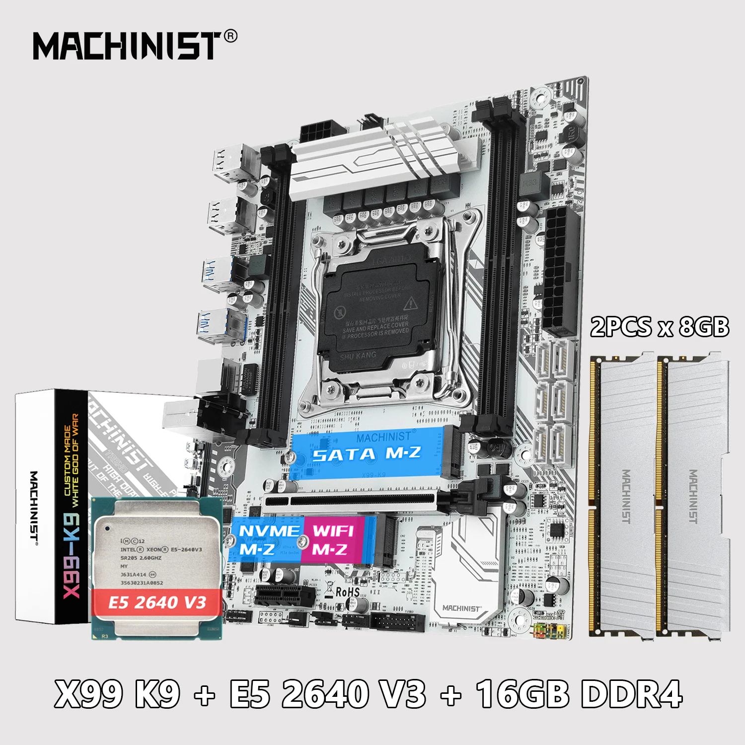 Machinista X99 Conjunto De Combinação Placa-mãe Kit Com Xeon E5 2640 V3 ...