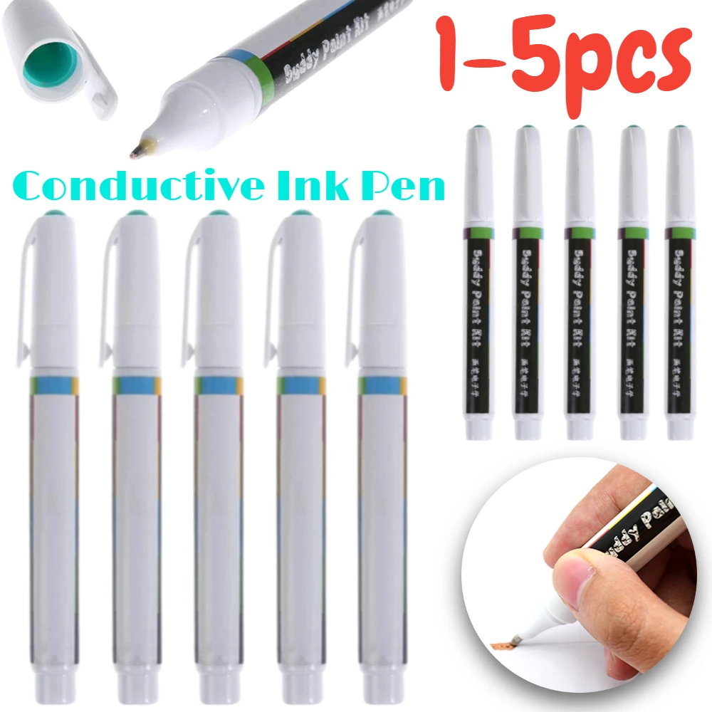 1-5pcs-Conductive-Ink-Pen-DIY-Electronic-Circuit-Drawing-Conductive-Pen ...