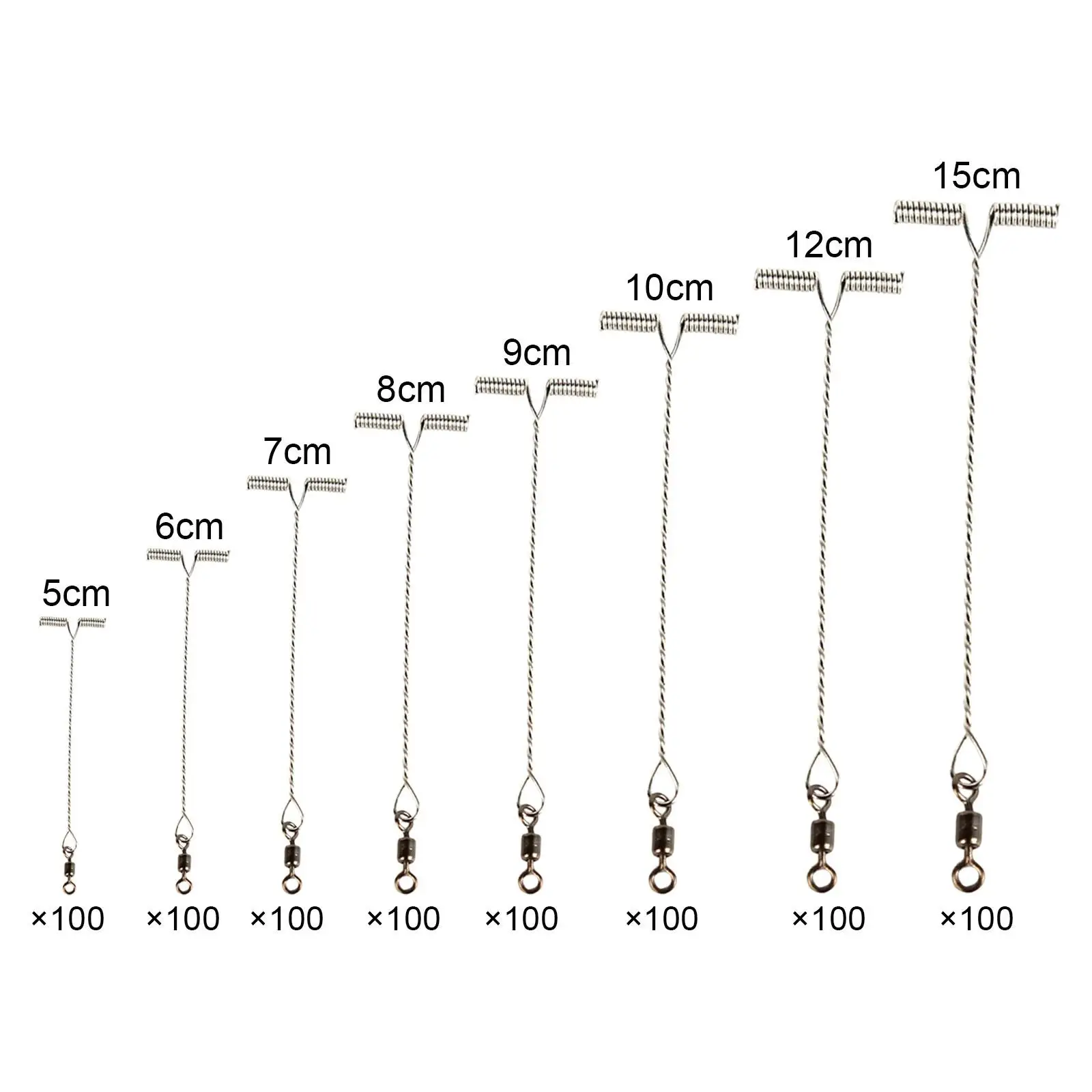 100x-Fishing-Balance-Rigs-Arm-Connector-Fishing-Tackle-Twisted-String ...