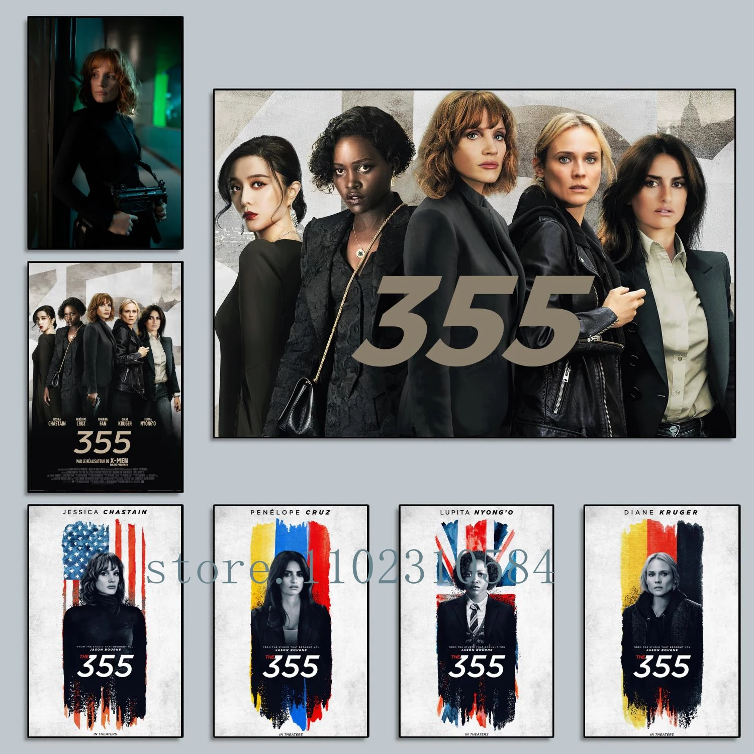 The 355 Movie Poster - Action Thriller Wall Art Wall Art Canvas Posters ...