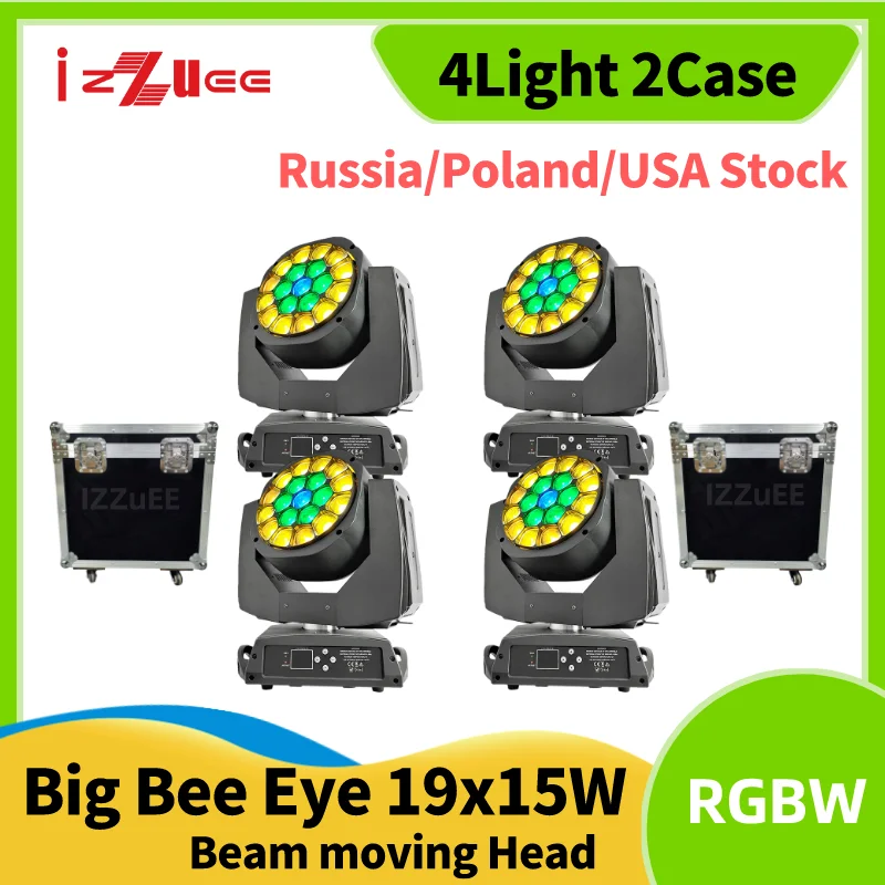 RGBW-LED-Bee-Eye-Moving-Head-Wash-Lyre-Flycase-Luzes-Lira-Zoom-Beam-DJ ...