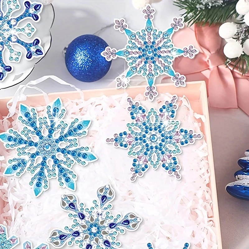 12pcs-Diy-Diamond-Painting-Snowflake-Keychain-Bookmark-Material-Kit ...