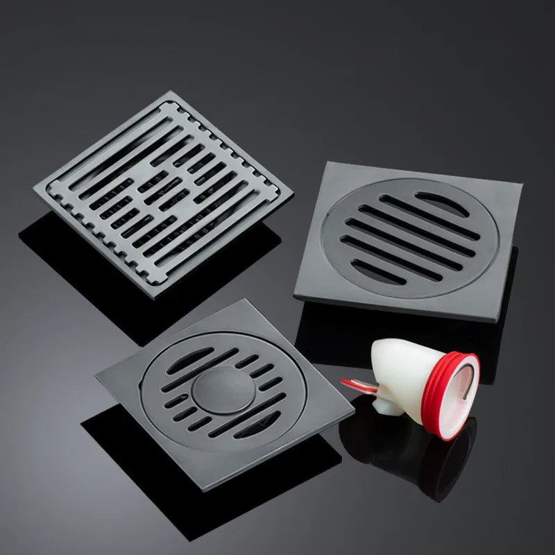 Bathroom-Washer-Floor-Drains-Stainless-Steel-Deodorant-100-100mm-Cover ...