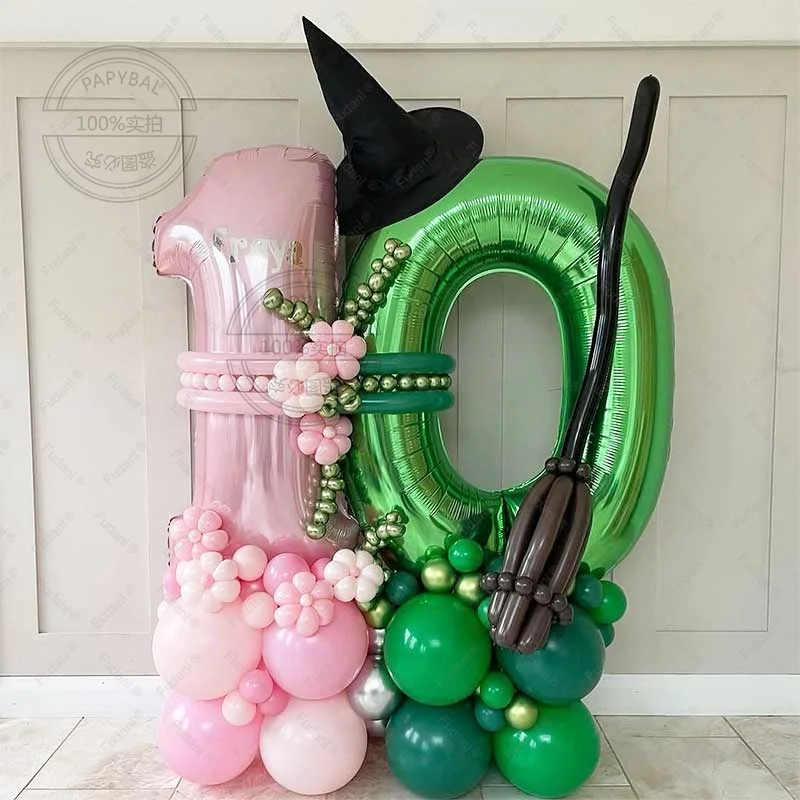 51pcs Wicked Themd Birthday Party Decoration Magic Witch Balloon 32inch ...