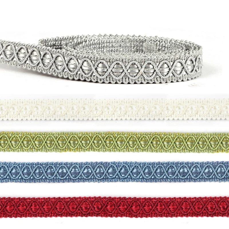 10Y-Lot-Vintage-Ribbon-Lace-Edge-Width-1cm-Polyester-Trim-Braid-Belt ...