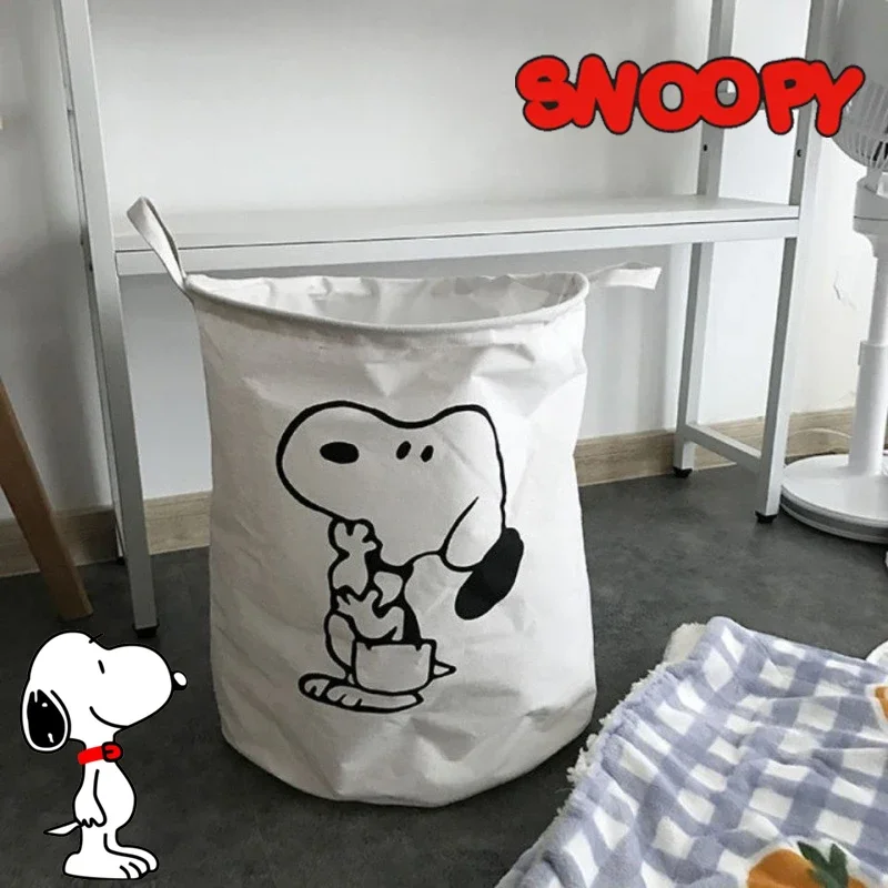 Snoopy-Dirty-Laundry-Basket-Foldable-Round-Waterproof-Organizer-Bucket ...