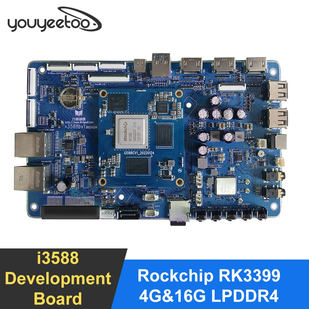 Youyeetoo Rockchip RK3588, 8 코어 64 비트 NPU 6 탑 개발 보드, 4G, 16G LPDDR4, 안드로이드 12.0, 리눅스, 데빈, 우분투 지원 ...