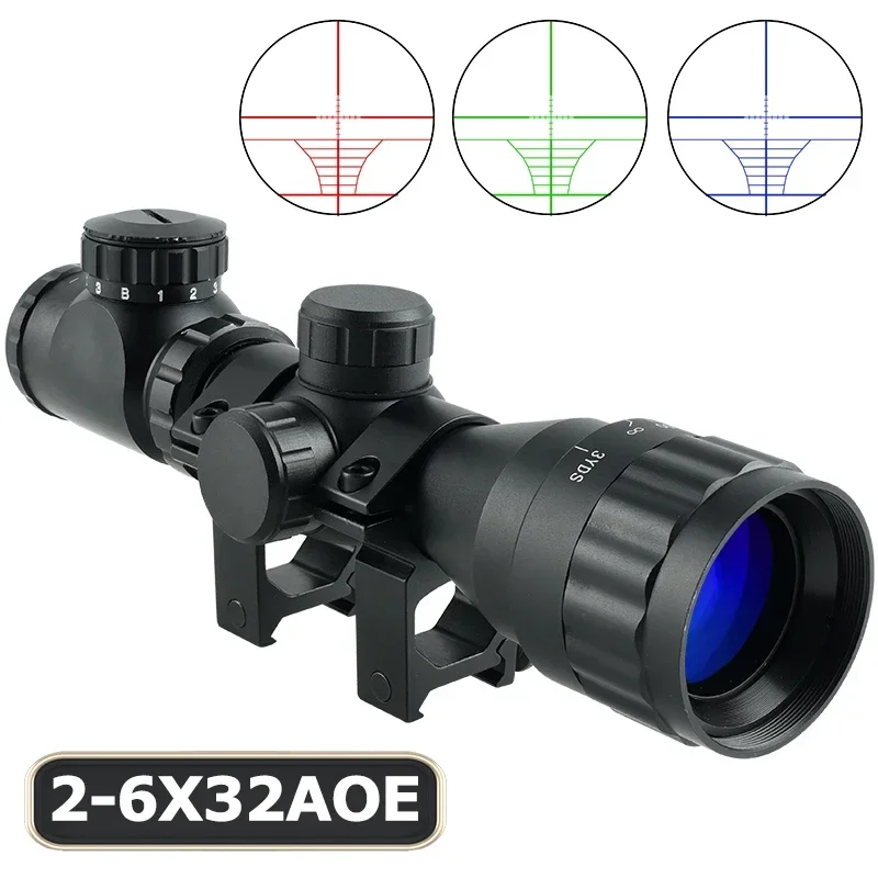 Tactical-2-6x32AOE-Three-colour-Illuminated-Optical-Rifle-Scope ...