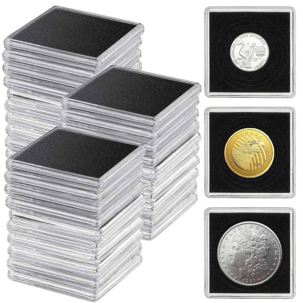 30Pcs-Set-Boutique-Coin-Snap-Holders-Silver-Dollar-Coin-Holders-Coin ...