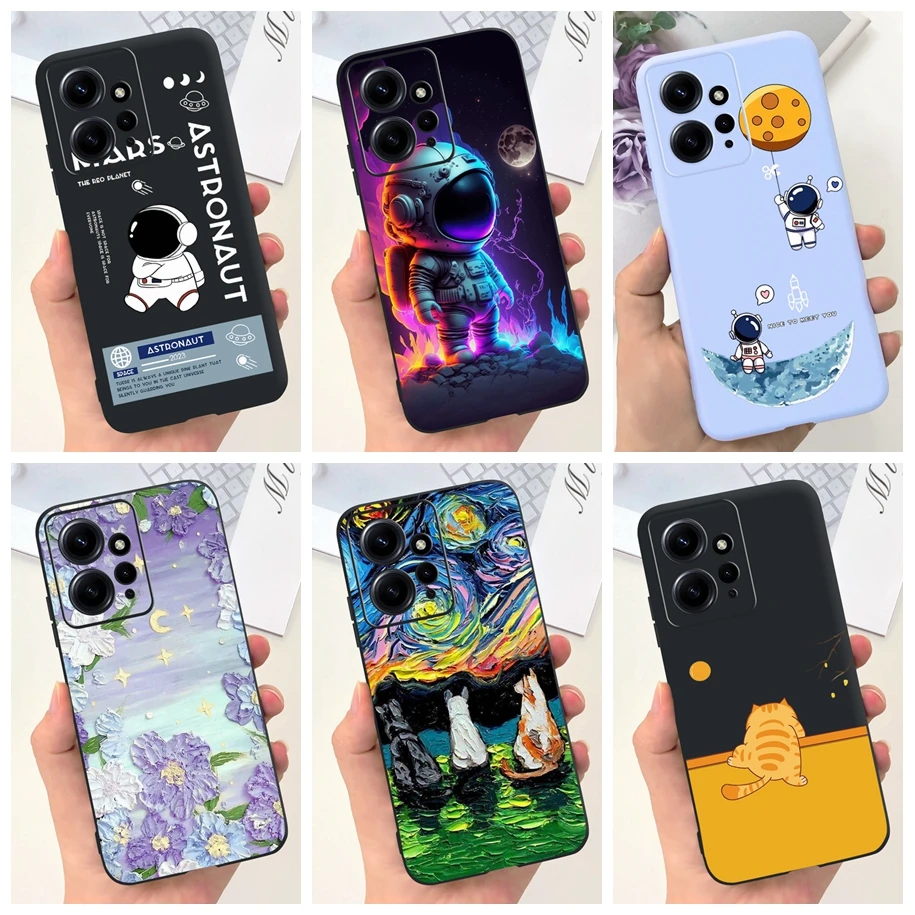 For-Xiaomi-Redmi-Note-12-4G-2023-Case-Global-Cute-Astronaut-Silicone ...