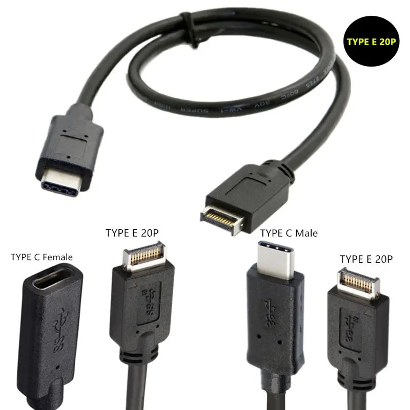 Desktop-Motherboard-Cable-USB-Type-C-Female-To-Male-TYPE-E-20P-Male ...