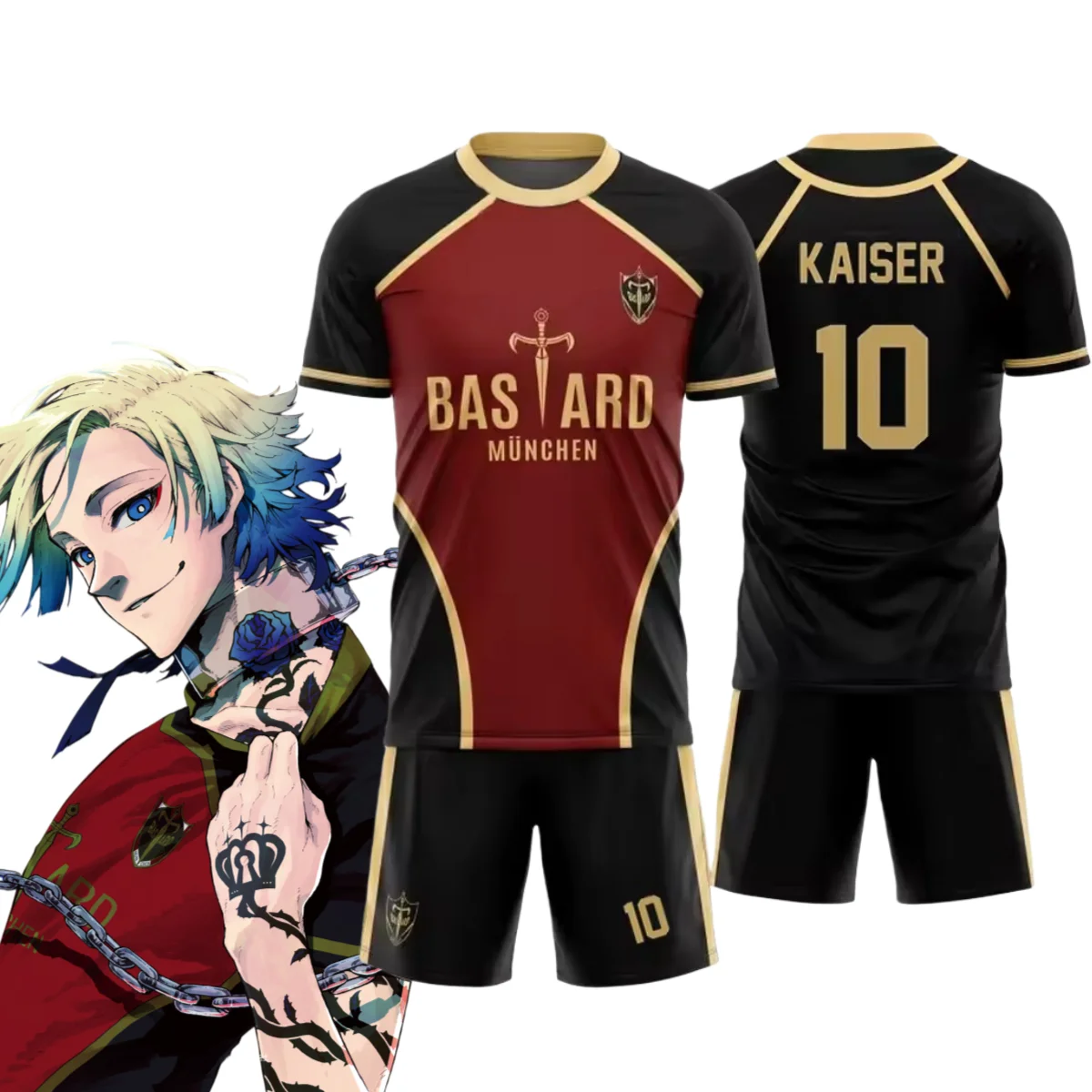 Anime Kaiser Cosplay Costumes Bastard Munchen #10 Michael Kaiser Set ...