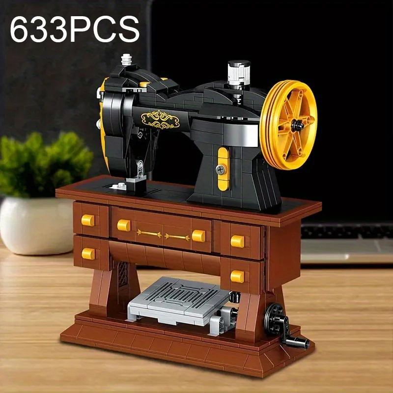 633PCS-Simulation-Retro-Sewing-Machine-Building-Blocks-Model-Creative ...