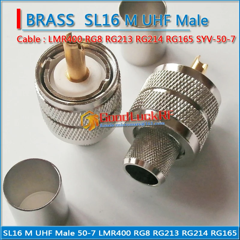 Connector Socket PL259 PL-259 SO239 SO-239 UHF Male Crimp for LMR400 ...