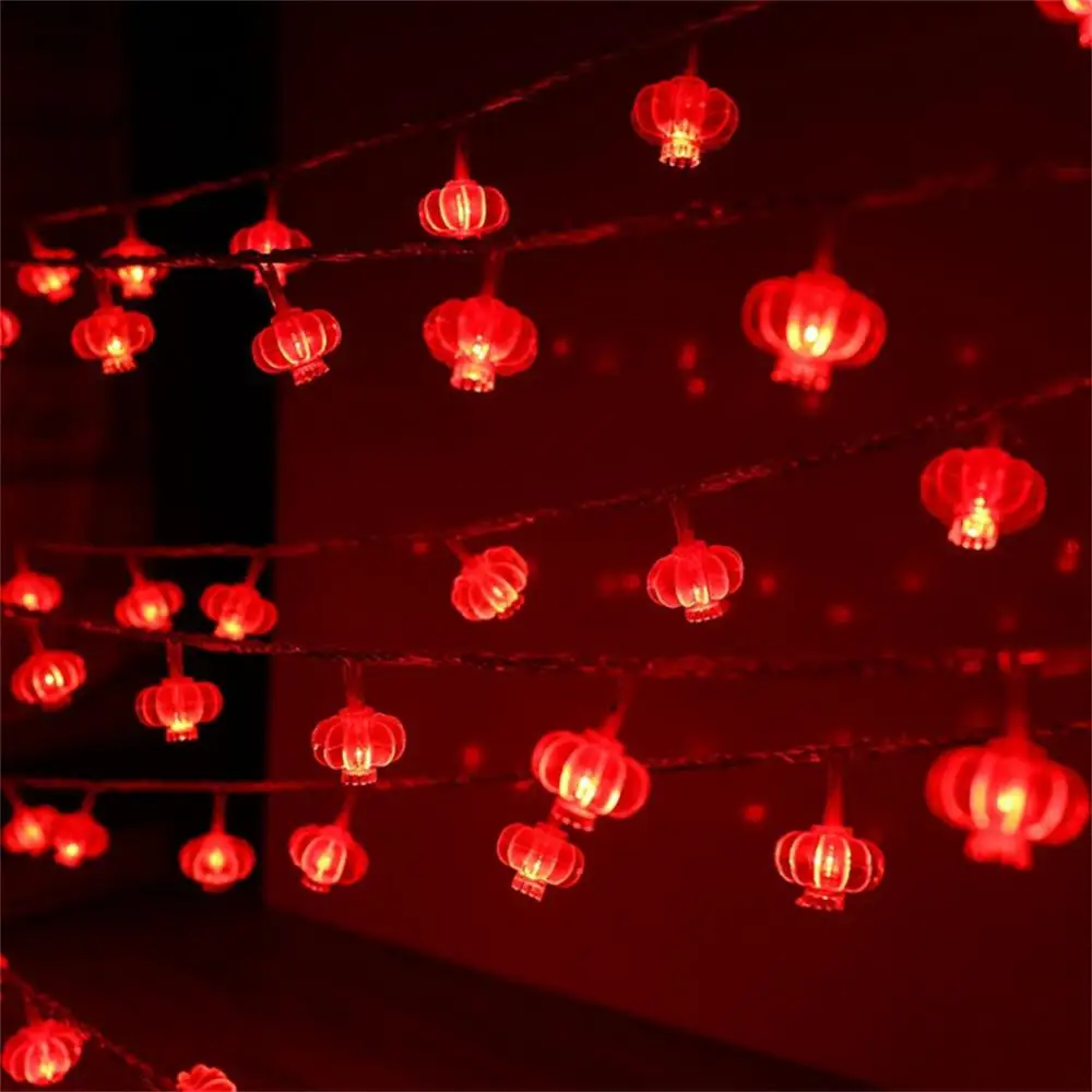 Chinese Spring Festival Led Red Lantern String Lights 2023 New Year's ...