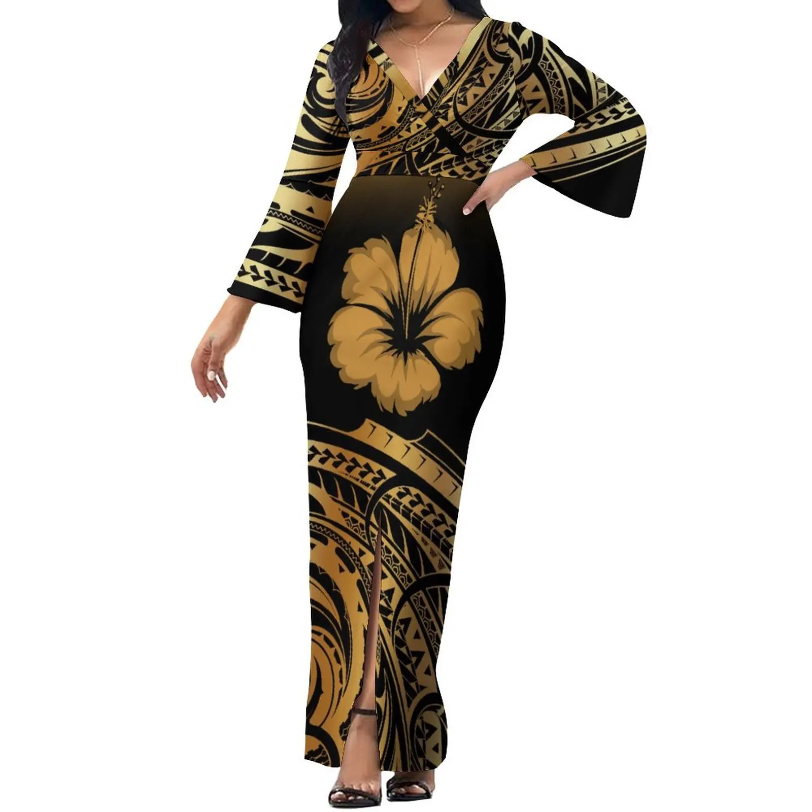 Sustainable-Wholesale-Price-Pacific-Island-Art-Fashion-Round-Collar-The ...