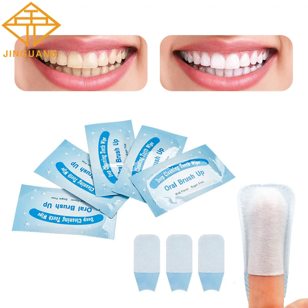 200Pcs Natural Oral Brush Up Wipe Tooth Brush Finger Tip Oral Deep ...