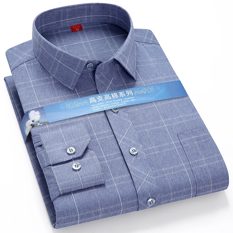 6xl Men Luxury Casual Shirt | Men Shirt Plaid Sleeve 6xl | Men 5xl 6xl ...