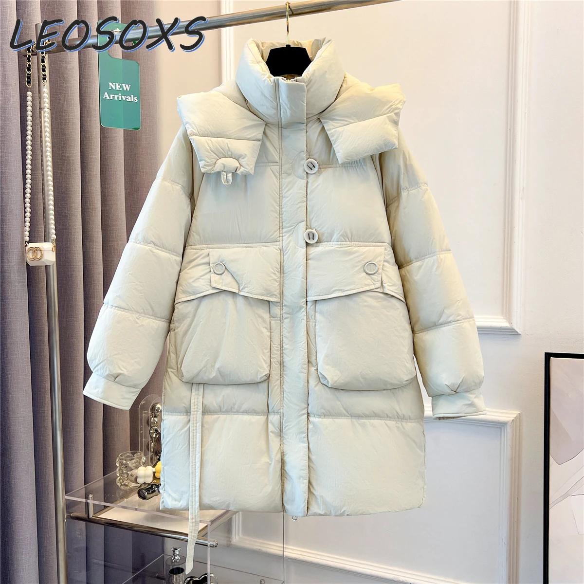 Winter-Women-s-Down-Cotton-Padded-Jackets-Mid-Length-Loose-Fashion ...