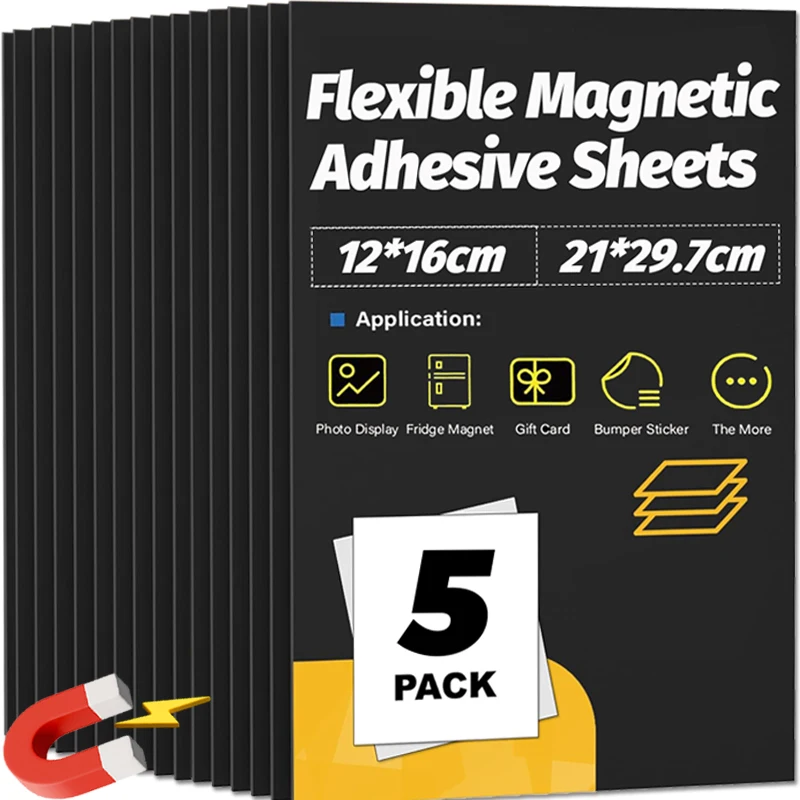 Self-Adhesive Magnetic Sheet A4 Flexible Rubber Magnet Sticker Cutting ...