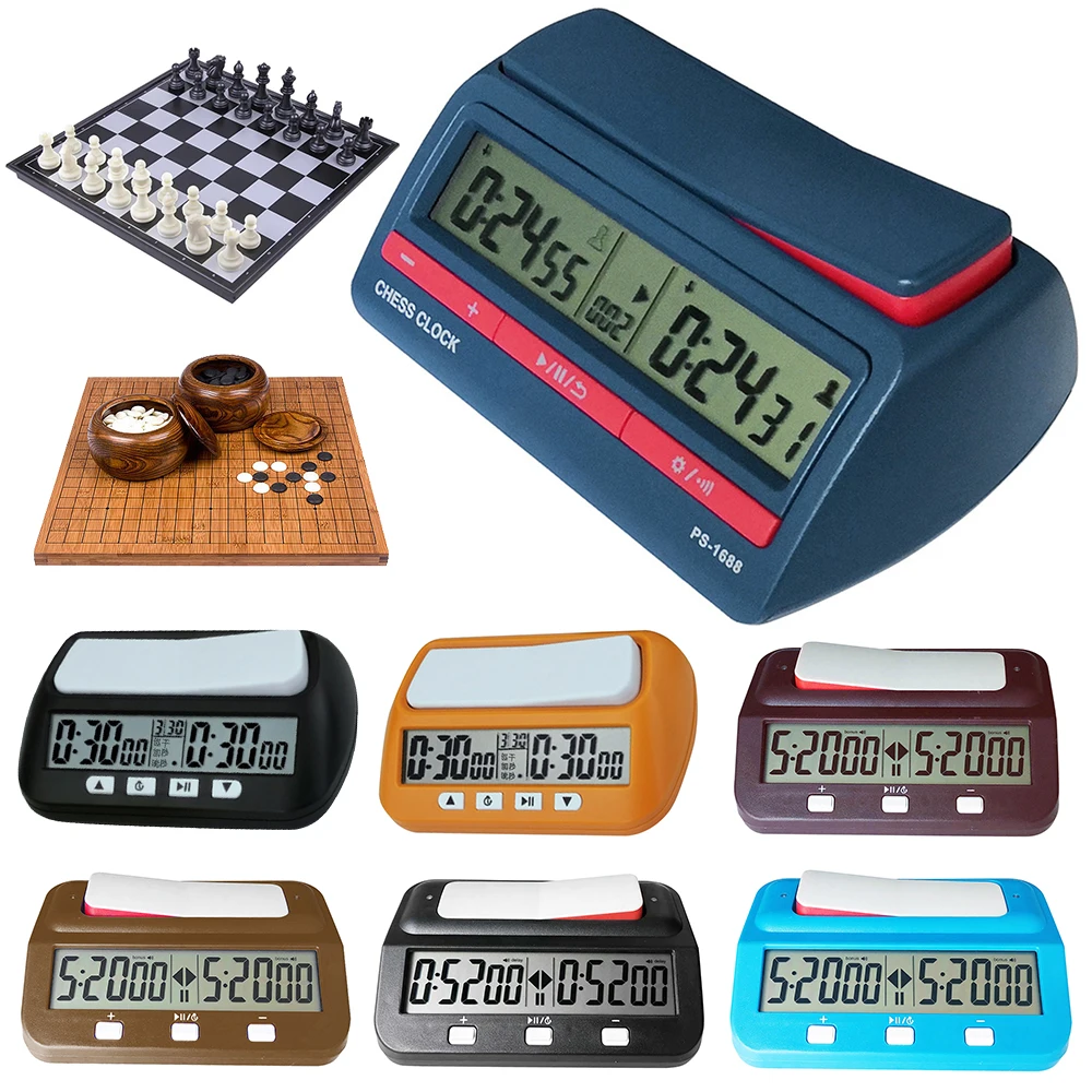 Professional Chess Digital Timer Chess Clock I-GO Count Up Down Board Game Clock Digital ...
