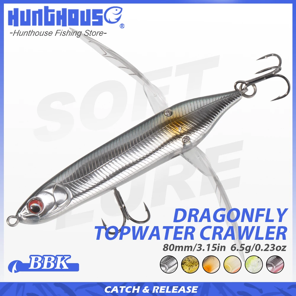 Hunthouse-New-Dragonfly-Crawler-Pencil-Fishing-Lure-80mm-6-5g-Surface ...