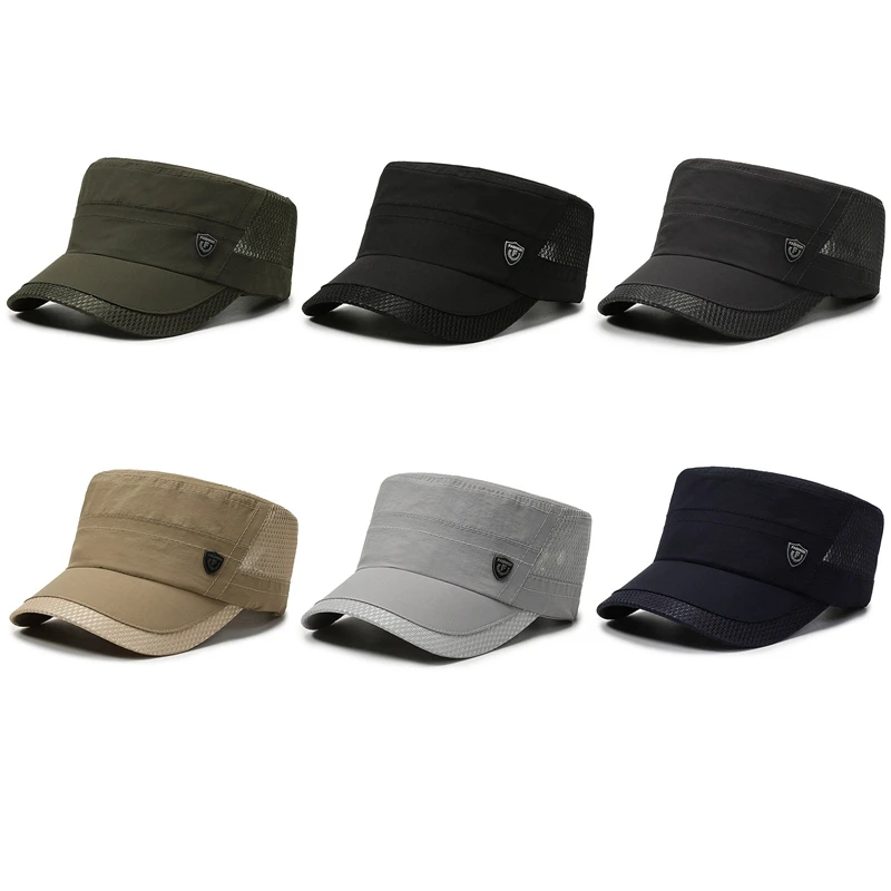 New Summer Style Big Head Man Large Size Fleece Army Flat Cap Men ...