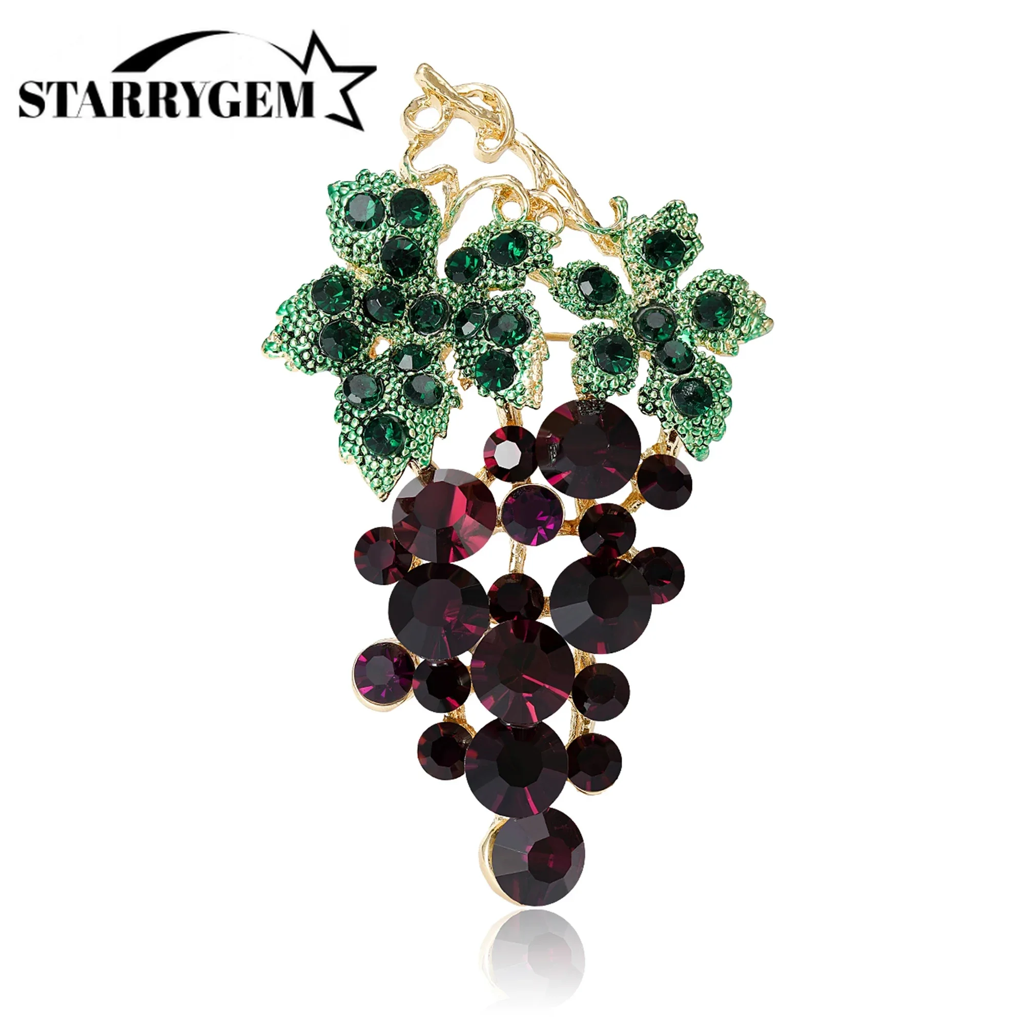 Rhinestone-Grape-Brooches-for-Women-Unisex-Enamel-Leaf-Pins-Office-Party-Friend-Gifts ...