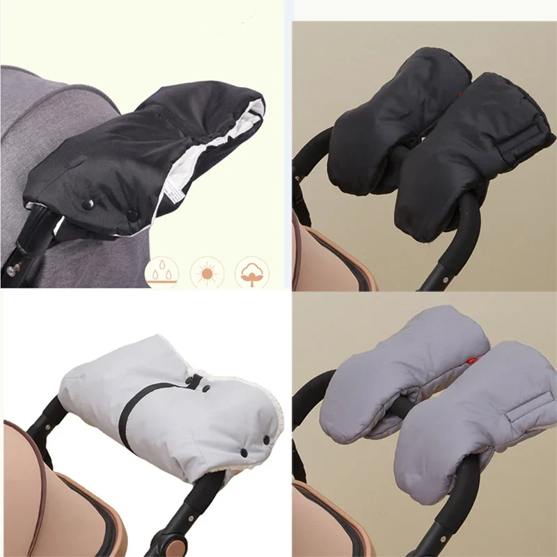 Winter Pram Hand Muff Baby Carriage Pushchair Warm Fur Fleece Hand ...